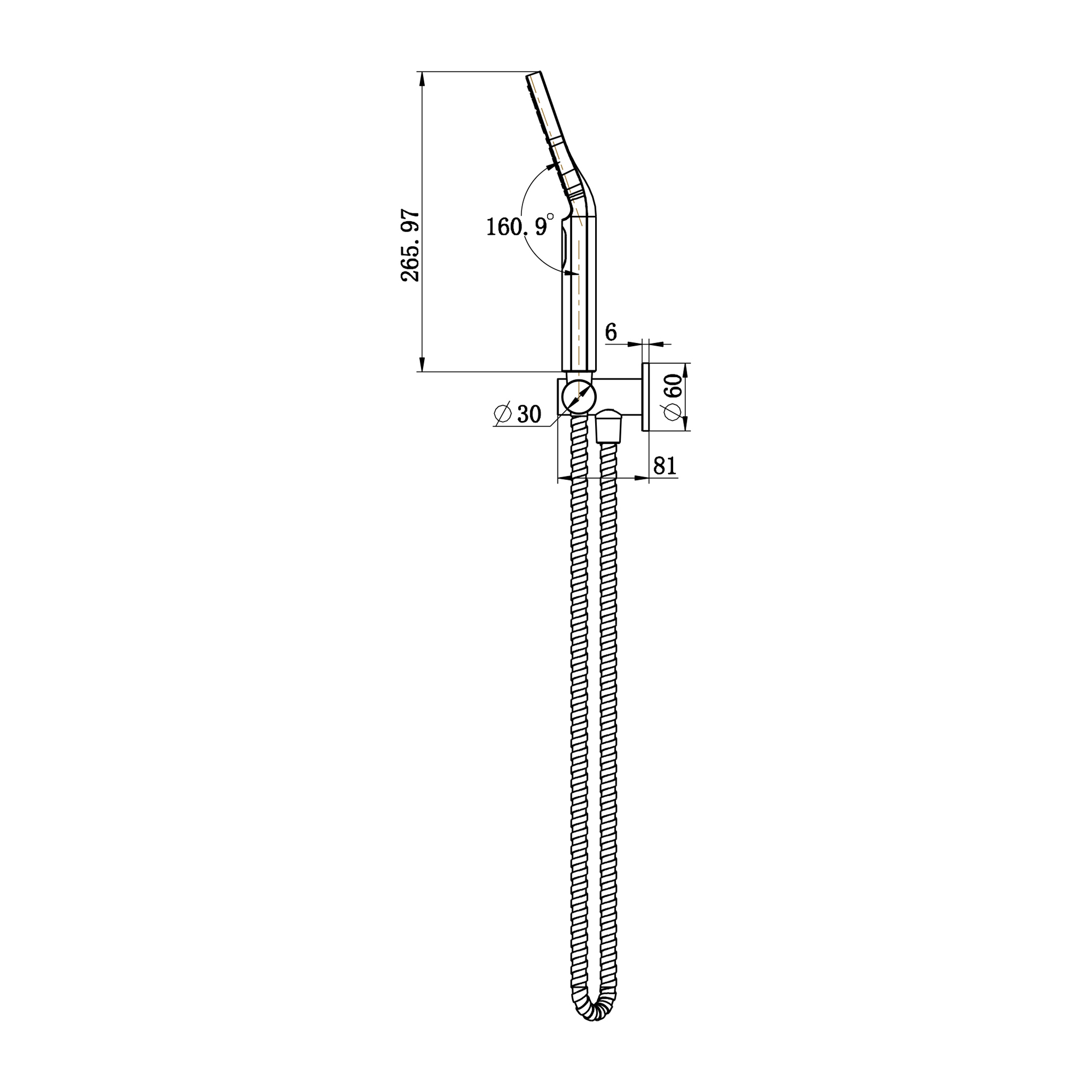 Avalon Hand-Held Shower on Bracket | Temple & Webster