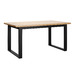Temple & Webster Black Ski-Leg Oak Wood Dining Table