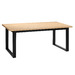 Temple & Webster Black Ski-Leg Oak Wood Dining Table