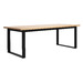 Temple & Webster Black Ski-Leg Oak Wood Dining Table