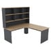 MarsdenOfficium Richmond Slad End Workstation with Hutch | Temple & Webster