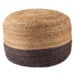 LaGraceHome Natural Jute & Cotton Pouffe | Temple & Webster