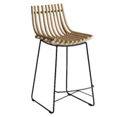 SLH House 65cm Clark Rattan Counter Stool | Temple & Webster