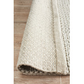Network Rugs Caterina Grey Hand Woven Sumac Weave Wool & Viscose Rug ...