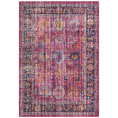 Network Rugs Pink Vintage Look Power Loomed Cotton Blend Rug | Temple ...