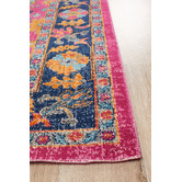 Network Rugs Pink Vintage Look Power Loomed Cotton Blend Rug | Temple ...