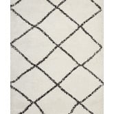 Network Rugs Black & Cream Viona Fringed Moroccan Rug | Temple & Webster