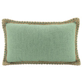 SageLane Trimmed Border Rectangular Linen-Blend Cushion | Temple & Webster