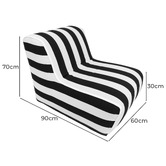 SageLane Striped Stockton Outdoor Inflatable Lounge Chair | Temple ...