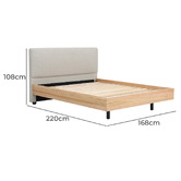 Evergreen Home Ameera Messmate Wood Queen Bed Frame | Temple & Webster