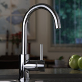 Quoss Gooseneck Kitchen Sink Mixer - Reno Transformer | Temple & Webster