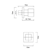 Expert Homewares 2 Piece Cube Chrome Ottimo Shower Wall Tap Set ...