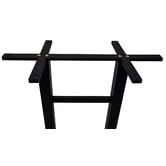 Bright Side Furniture Matte Black Steel Rectangular Bar Table Base ...