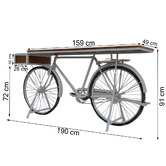 The Decor Store White Vintage-Style Bicycle Bar Table | Temple & Webster