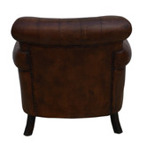 The Decor Store Chocolate Leather Arm Chair | Temple & Webster