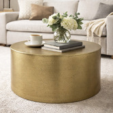 The Decor Store Werner Gold Hammered Coffee Table | Temple & Webster