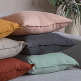 Campana Collective Solid French Linen Cushion | Temple & Webster