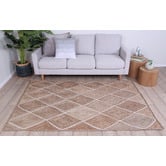 Natural Artisan Diamond Weave Contemporary Jute Rug | Temple & Webster