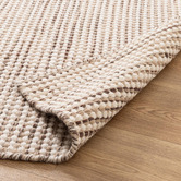 Lifestyle Floors Sand Skandi Hand-Woven Wool-Blend Rug | Temple & Webster