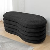 Corner Office Andres Boucle Storage Ottoman Bench | Temple & Webster