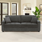 Sami 3 Seater Upholstered Sofa | Temple & Webster