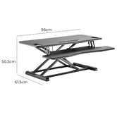 Canohm Black Ergovida Manual Desk Riser | Temple & Webster