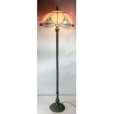 LunessaLighting Memphis Resin & Tiffany Glass Floor Lamp | Temple & Webster