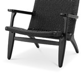 Continental Designs Hans Wegner Replica Oak Wood & Rattan Lounge Chair ...