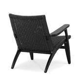 Continental Designs Hans Wegner Replica Oak Wood & Rattan Lounge Chair ...