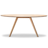 6 Seater Miel Boucle Oval Dining Table & Chair Set | Temple & Webster