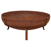 Cast Iron Outdoor 90cm Indian Kadai Steel Fire Pit | Temple & Webster