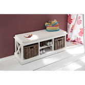 Balmoral Designs Coastal Storage Bench Seat & Cushion | Temple & Webster