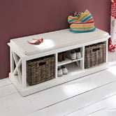 Balmoral Designs Coastal Storage Bench Seat & Cushion | Temple & Webster