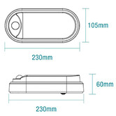 Martec Cove 15W Tri-CCT LED Oval Bunker Light | Temple & Webster