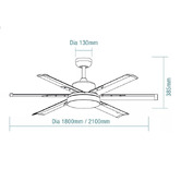 Martec Albatross DC Ceiling Fan with LED | Temple & Webster