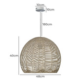 Zander Lighting Robbins Rattan Cane Pendant Light | Temple & Webster