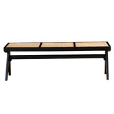 Home & Lifestyle Shoki 3 Seater Mango Wood Bench | Temple & Webster