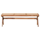 Home & Lifestyle Shoki 3 Seater Mango Wood Bench | Temple & Webster