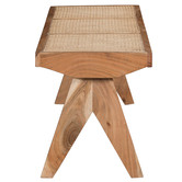 Home & Lifestyle Shoki 3 Seater Mango Wood Bench | Temple & Webster