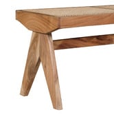 Home & Lifestyle Shoki 3 Seater Mango Wood Bench | Temple & Webster