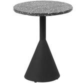 Linea Furniture Black Milano Terrazzo Side Table | Temple & Webster