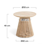 Linea Furniture Darla Round Teak Wood Side Table | Temple & Webster