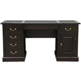 LaVerde Faux Leather-Top Office Desk | Temple & Webster