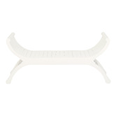 LaVerde White 2 Seater Stool | Temple & Webster