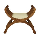 LaVerde Annetta Upholstered U-Shaped Stool | Temple & Webster