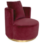Brooklyn and Bella Tremblay Velvet Love Seat with Gold Base | Temple ...