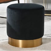 Brooklyn and Bella Small Milan Velvet Ottoman | Temple & Webster