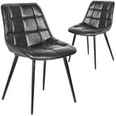 Rowland & Archibald Alucard Faux Leather Dining Chairs | Temple & Webster
