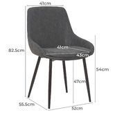 Rowland & Archibald Lance Faux Leather Dining Chairs | Temple & Webster