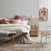 Linen House Natural Nimes Linen Quilt Cover Set | Temple & Webster